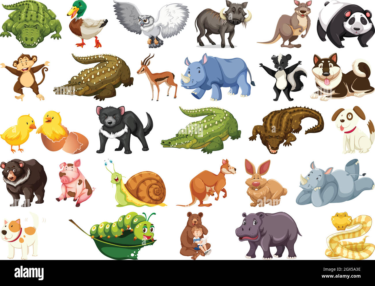 Set of animal character Stock Vector Image & Art - Alamy