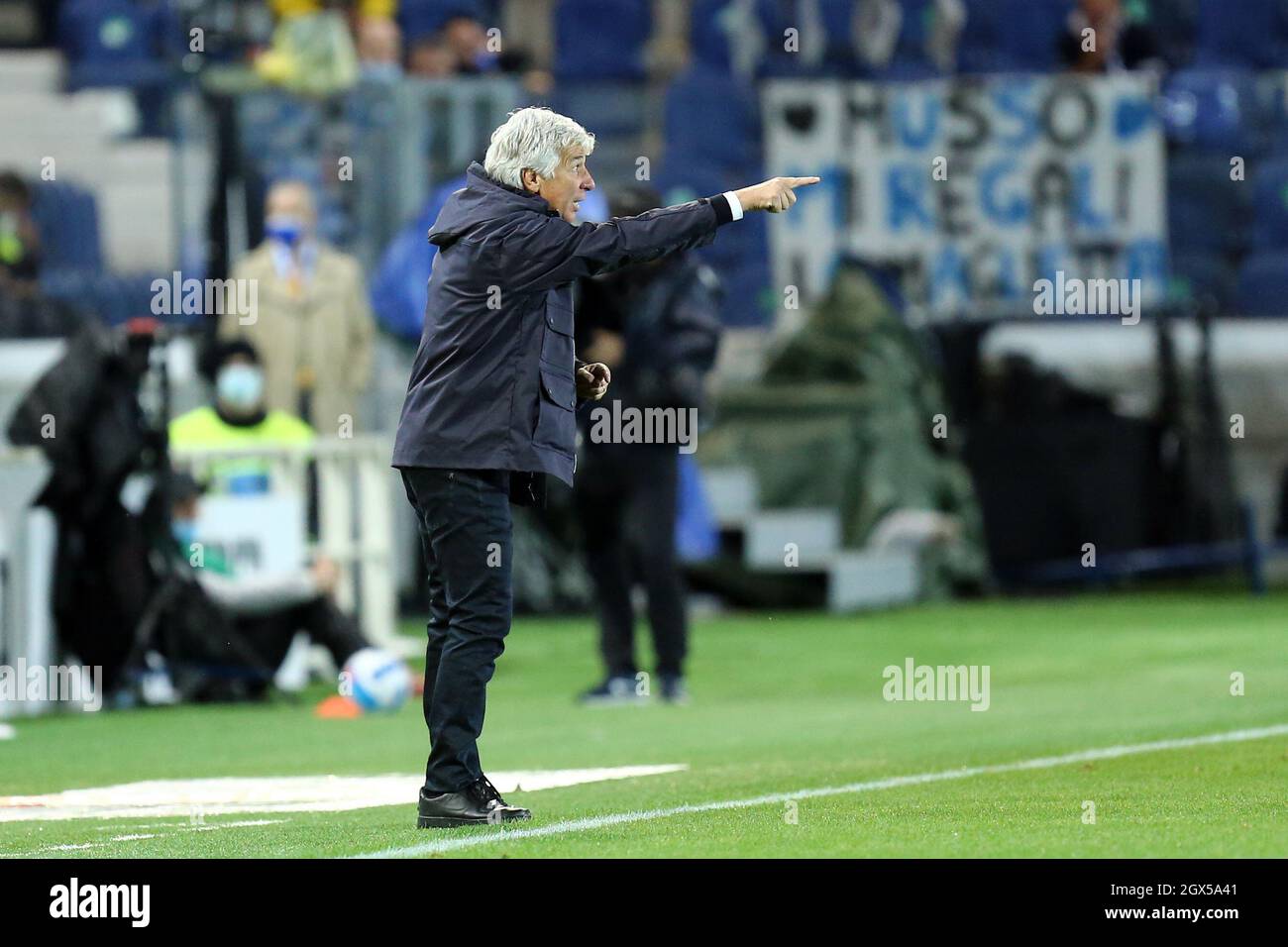 Gian Piero Gasperini, head coach of Atalanta Bc gestures during the ...