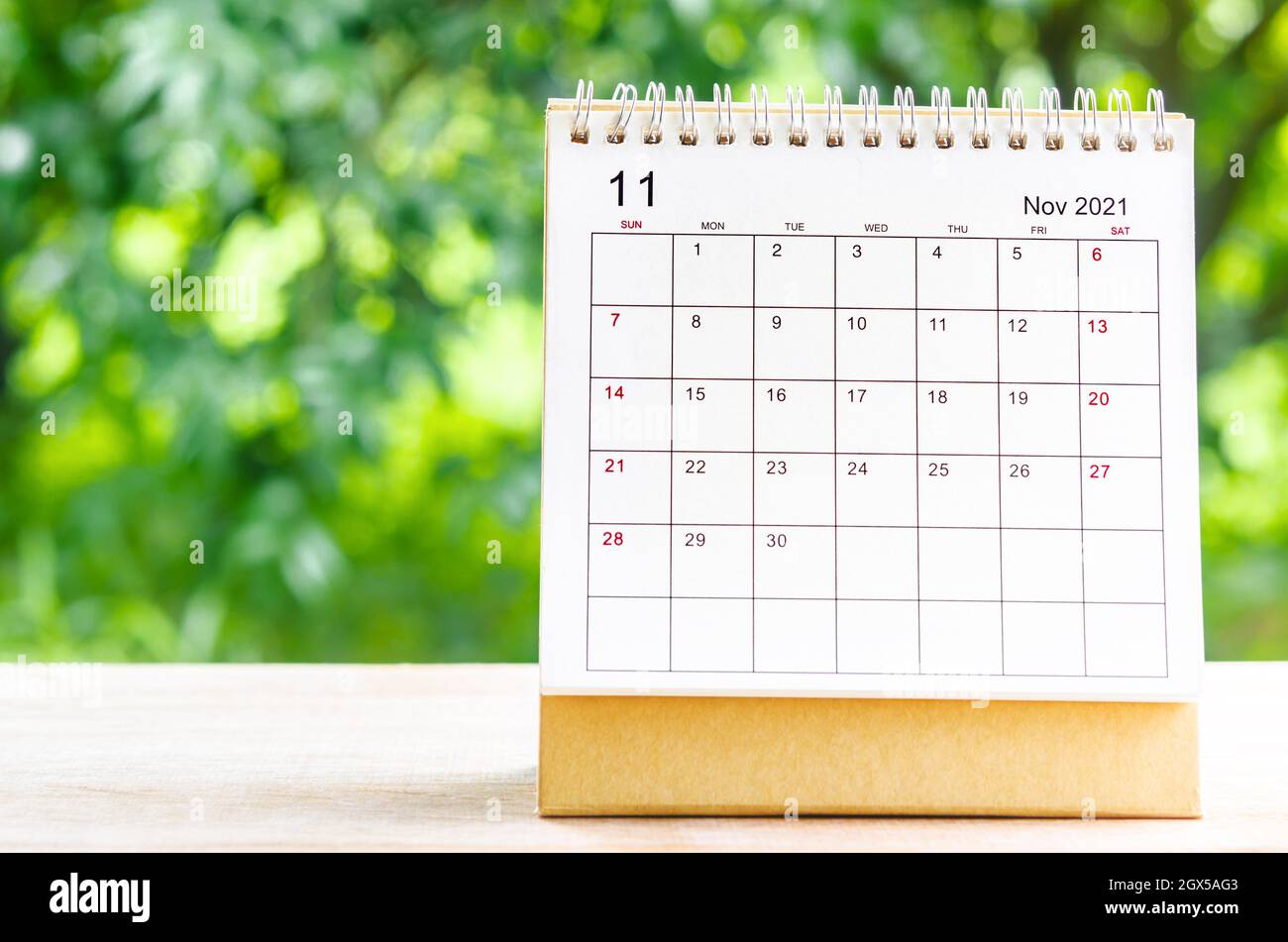 November 2021 Calendar desk for organizer to plan and reminder on ...