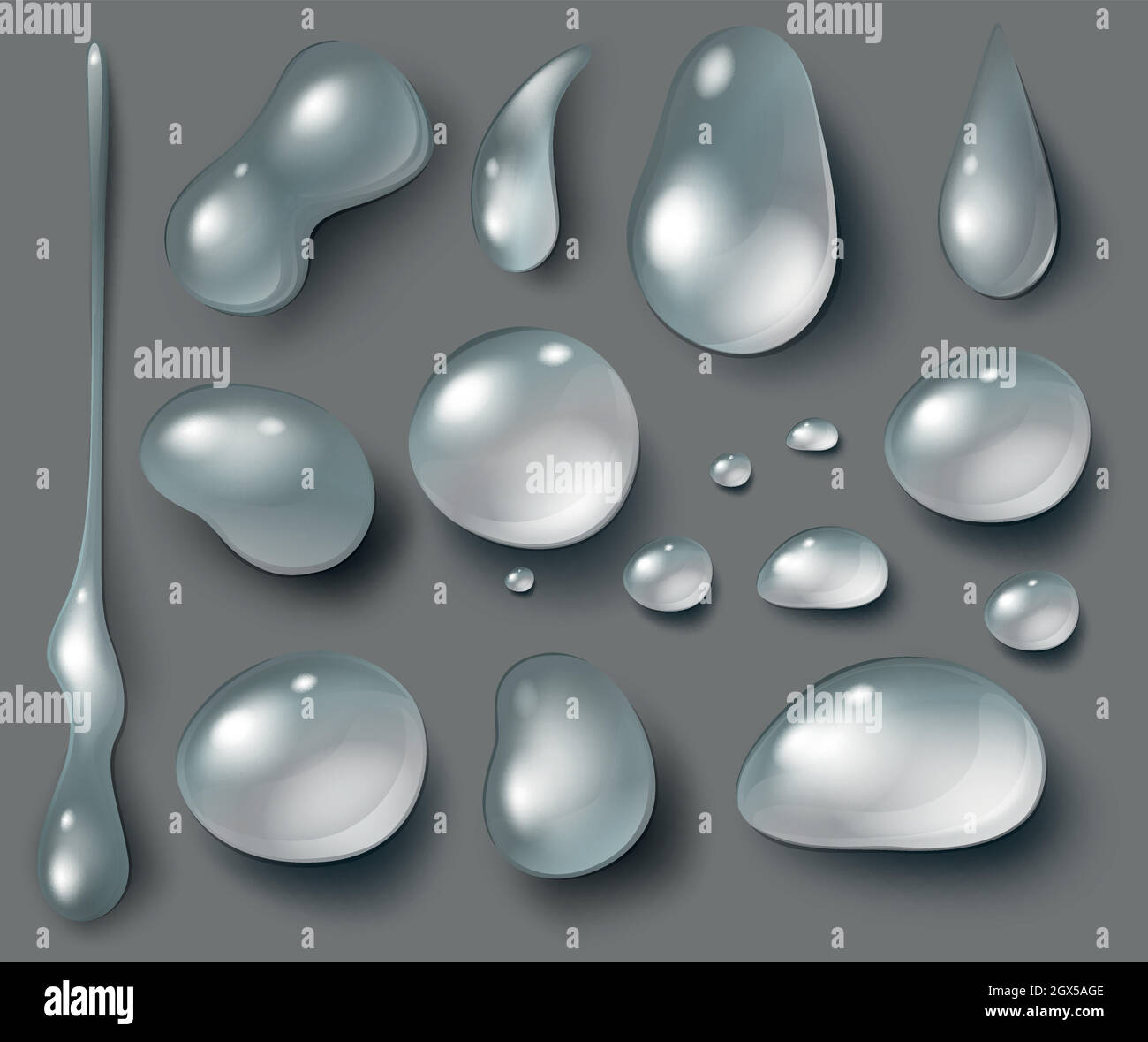Set different water drops Stock Vector Images - Alamy