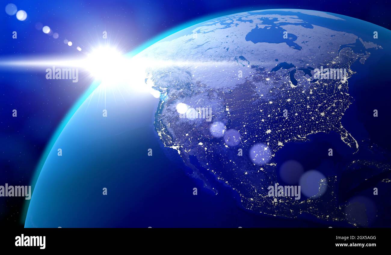 Nasa Night Lights Usa