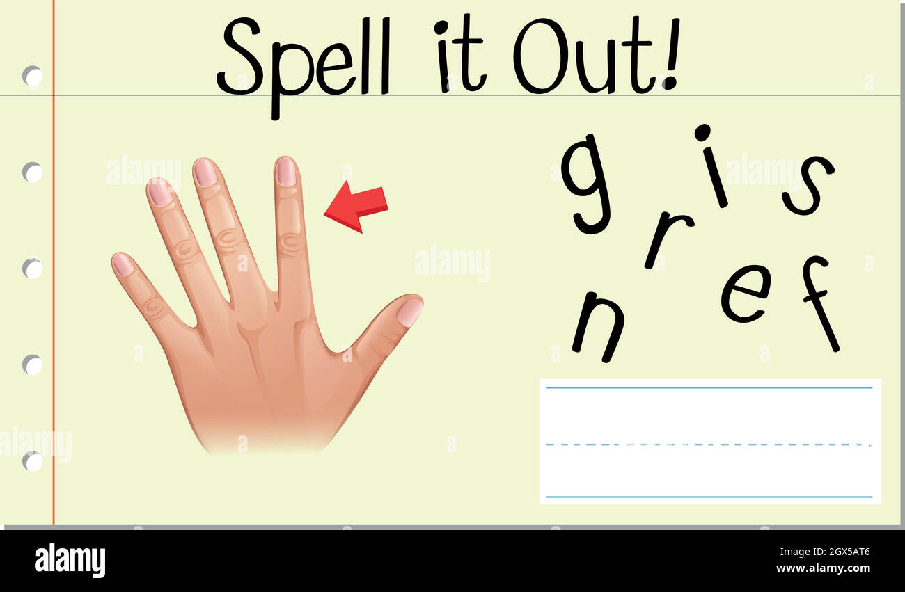 Fingers alphabet Stock Vector Images - Alamy