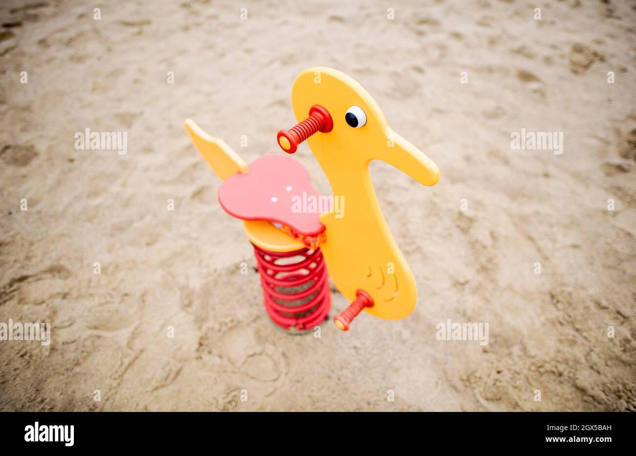 Playground spring rocker hi-res stock photography and images - Alamy