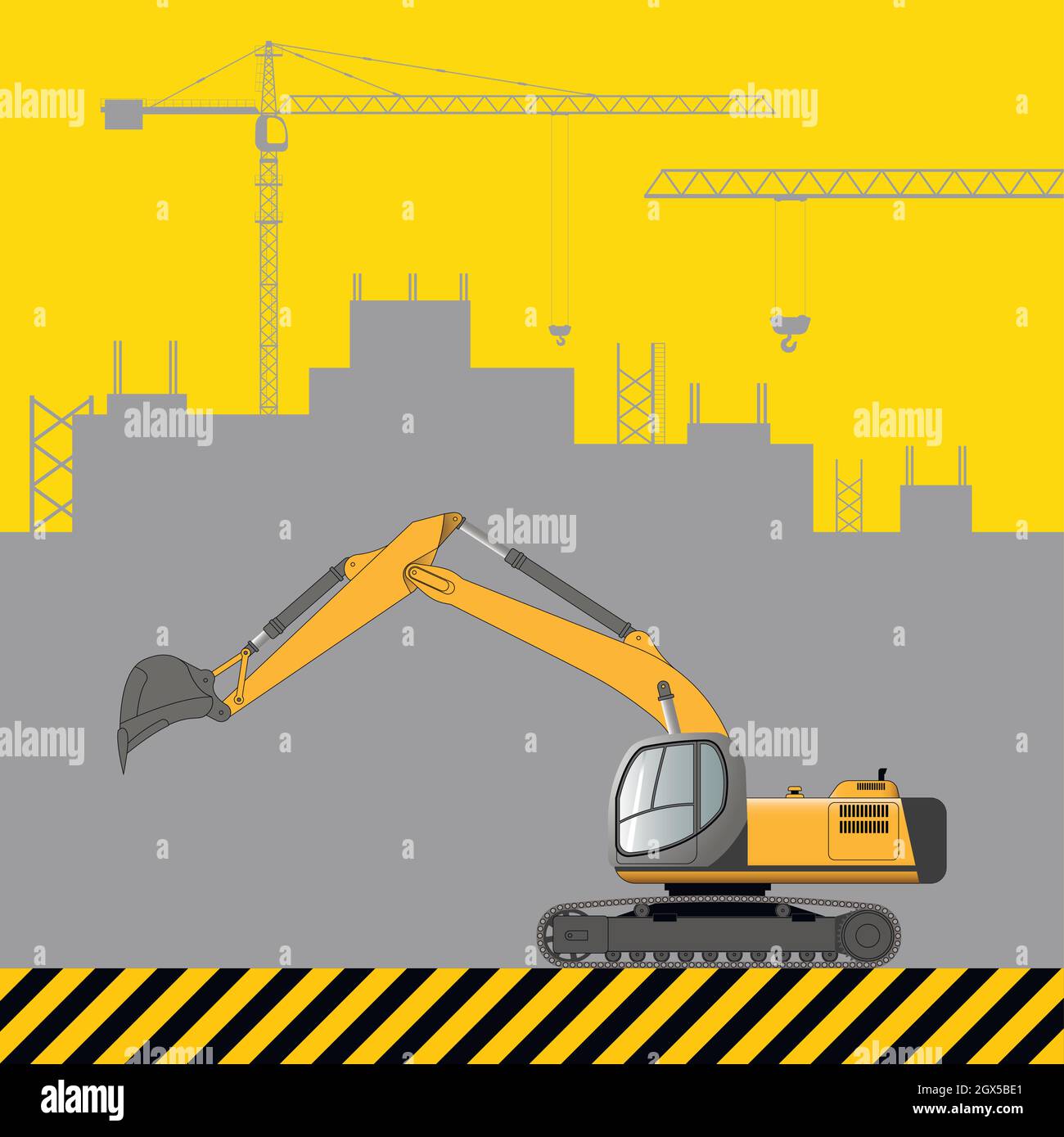 Excavator. Construction machinery Stock Vector Image & Art - Alamy