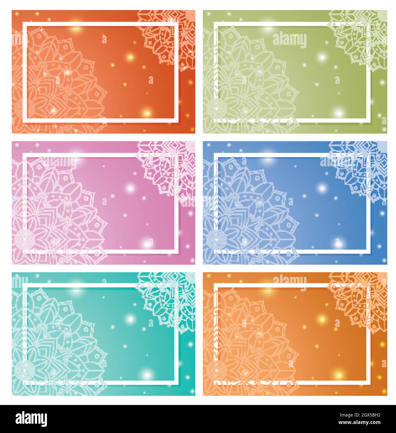 Blue background mandala patterns Cut Out Stock Images & Pictures - Alamy