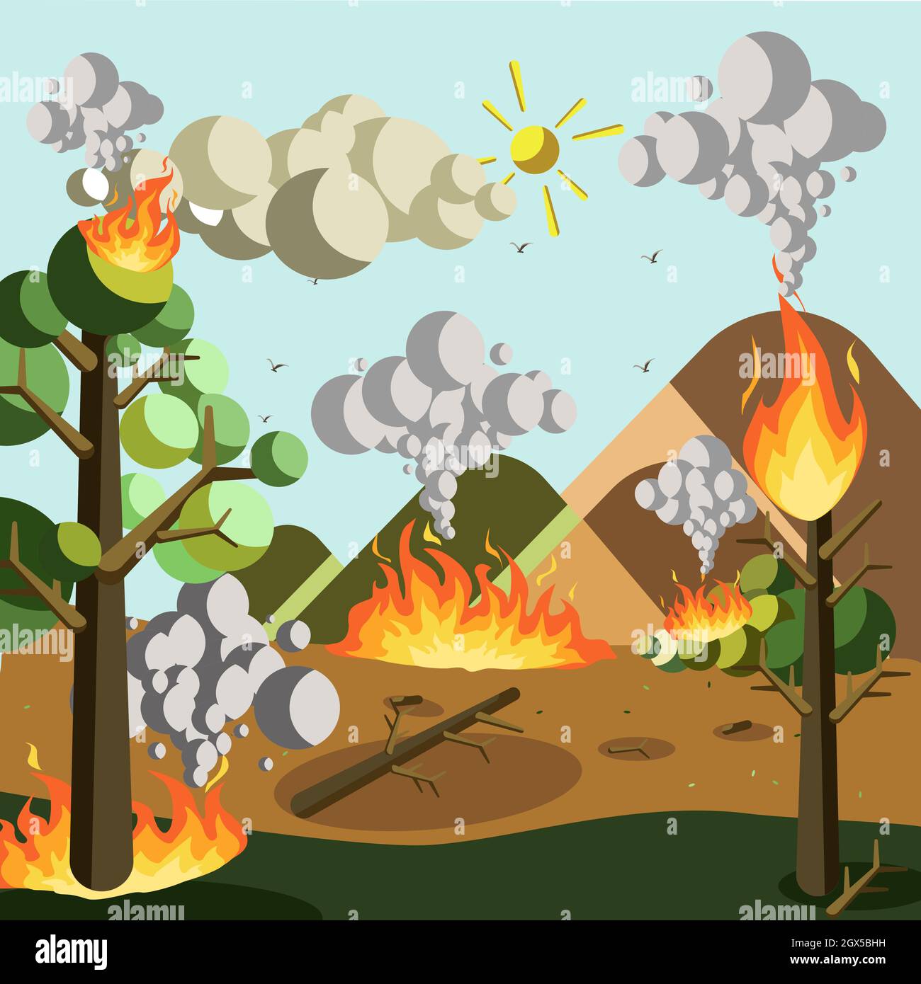 Forest Fire Cartoon