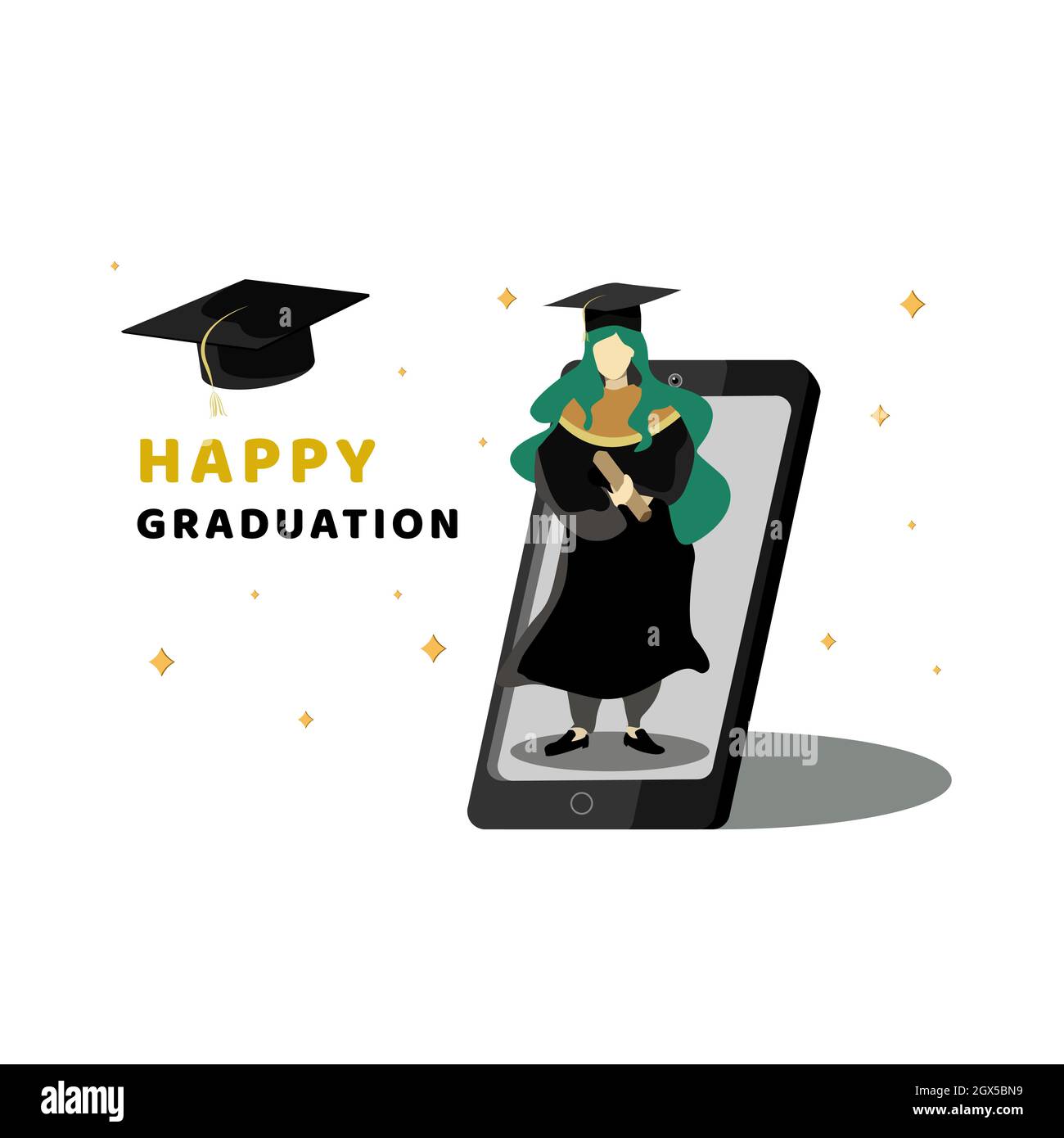 Graduation vector illustration Stock Vector Image & Art - Alamy