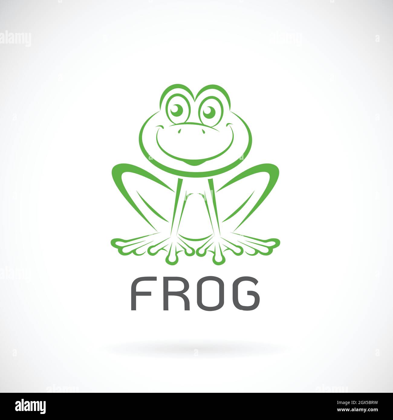 Vector image of a frog design on white background. Easy editable ...