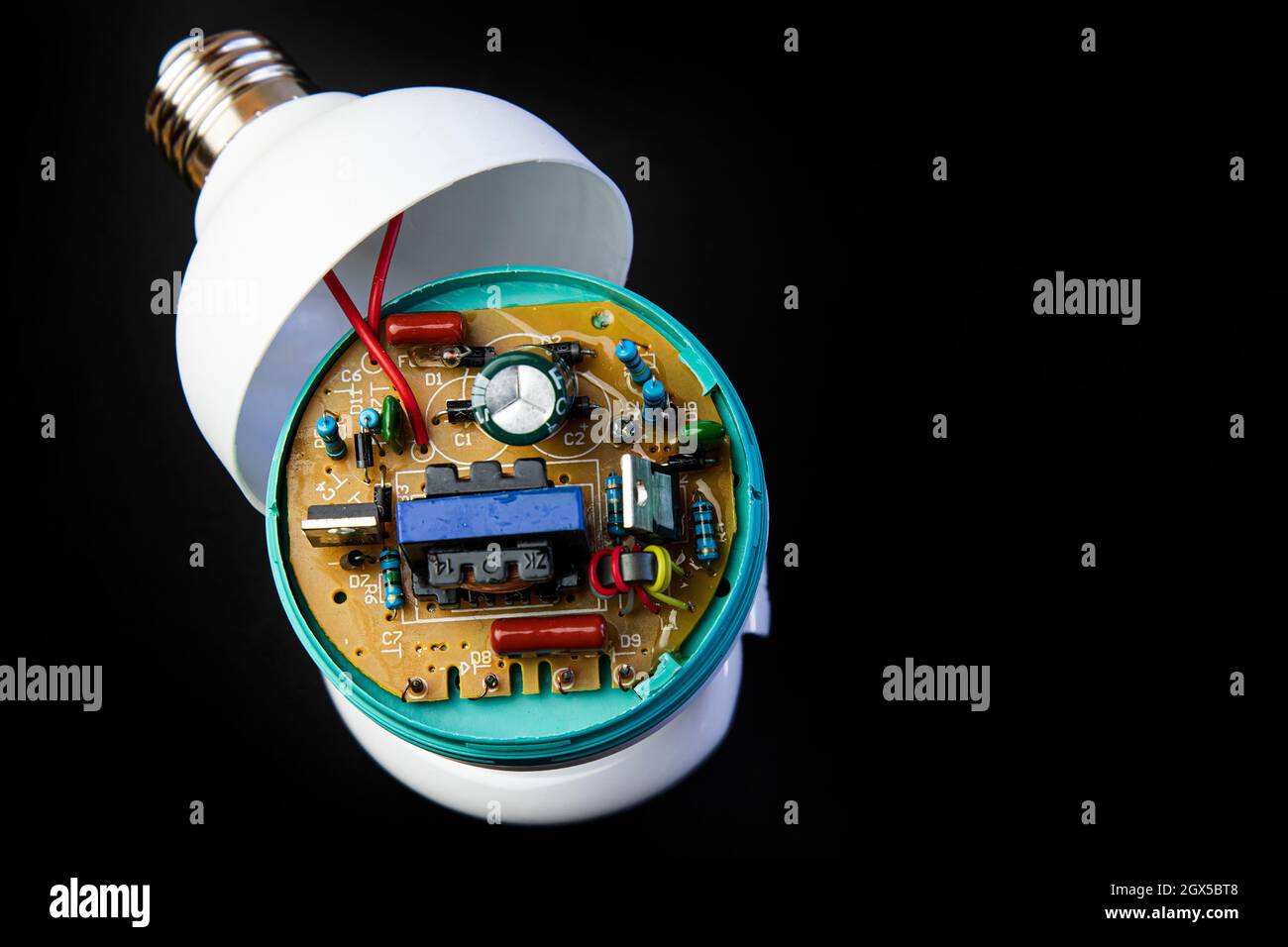 inner content of fluorescent lamp for photography Stock Photo - Alamy