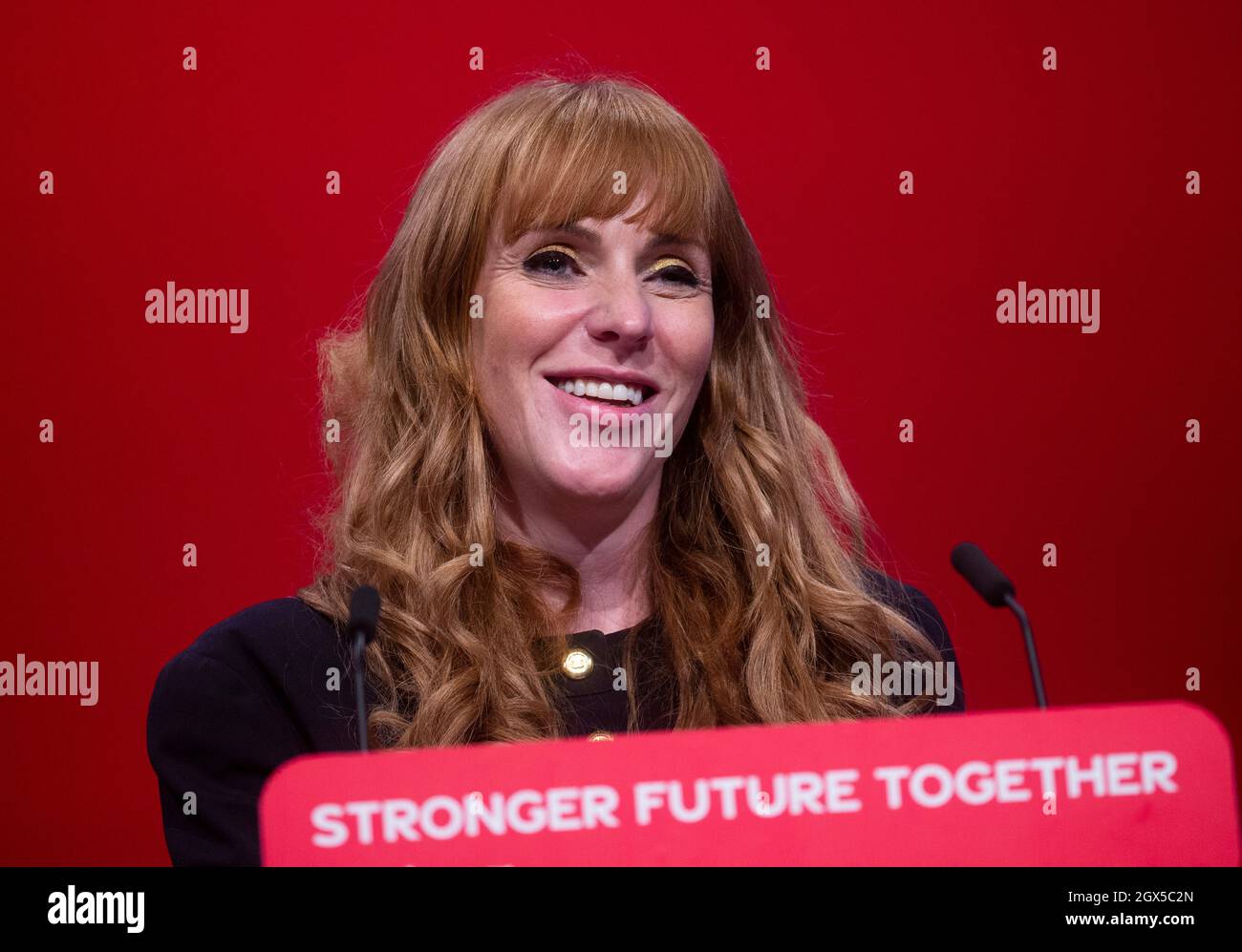 Deputy Leader of the Labour Party, Angela Rayner, gives her keynote ...