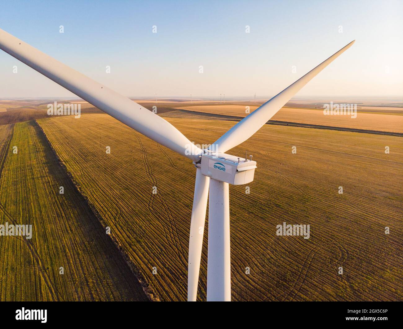 Drone view of windfarm hi-res stock photography and images - Alamy