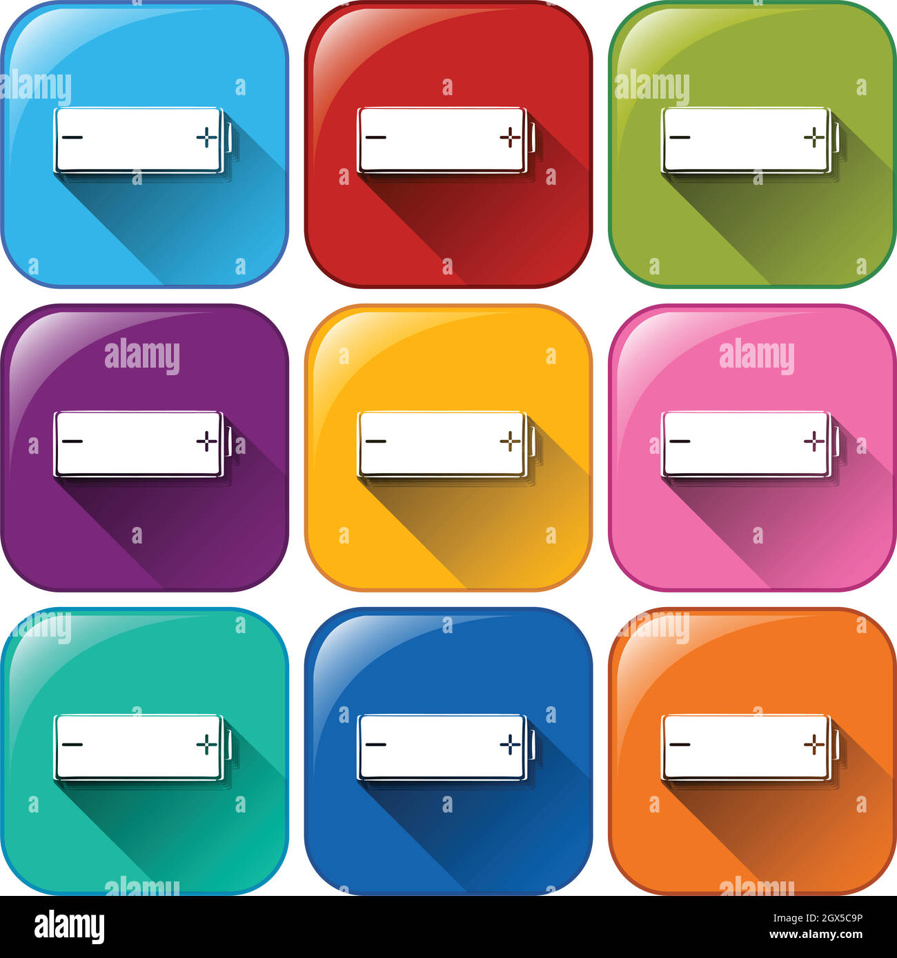 Battery icons Stock Vector Images - Alamy