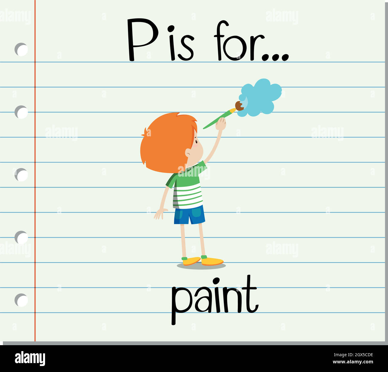 Flashcard letter P is for paint Stock Vector Image & Art - Alamy