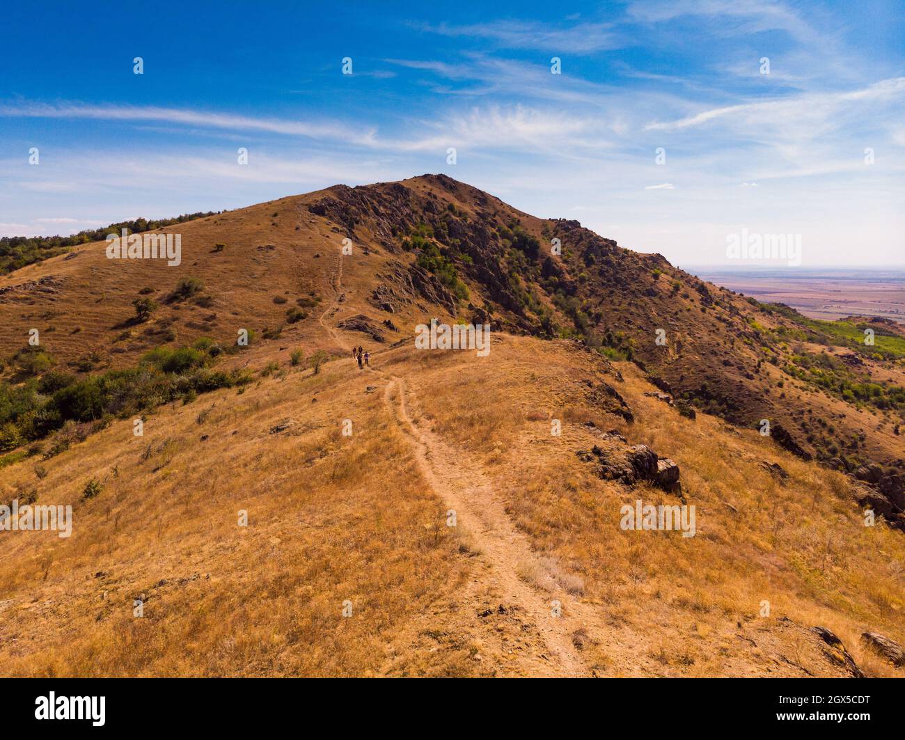 Panoramic View over the Landscape in Macin Mountains, Tulcea, Romania ...