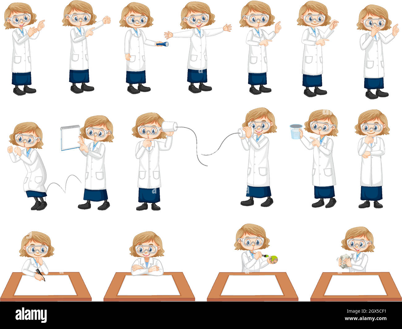 Girl experiment Stock Vector Images - Alamy