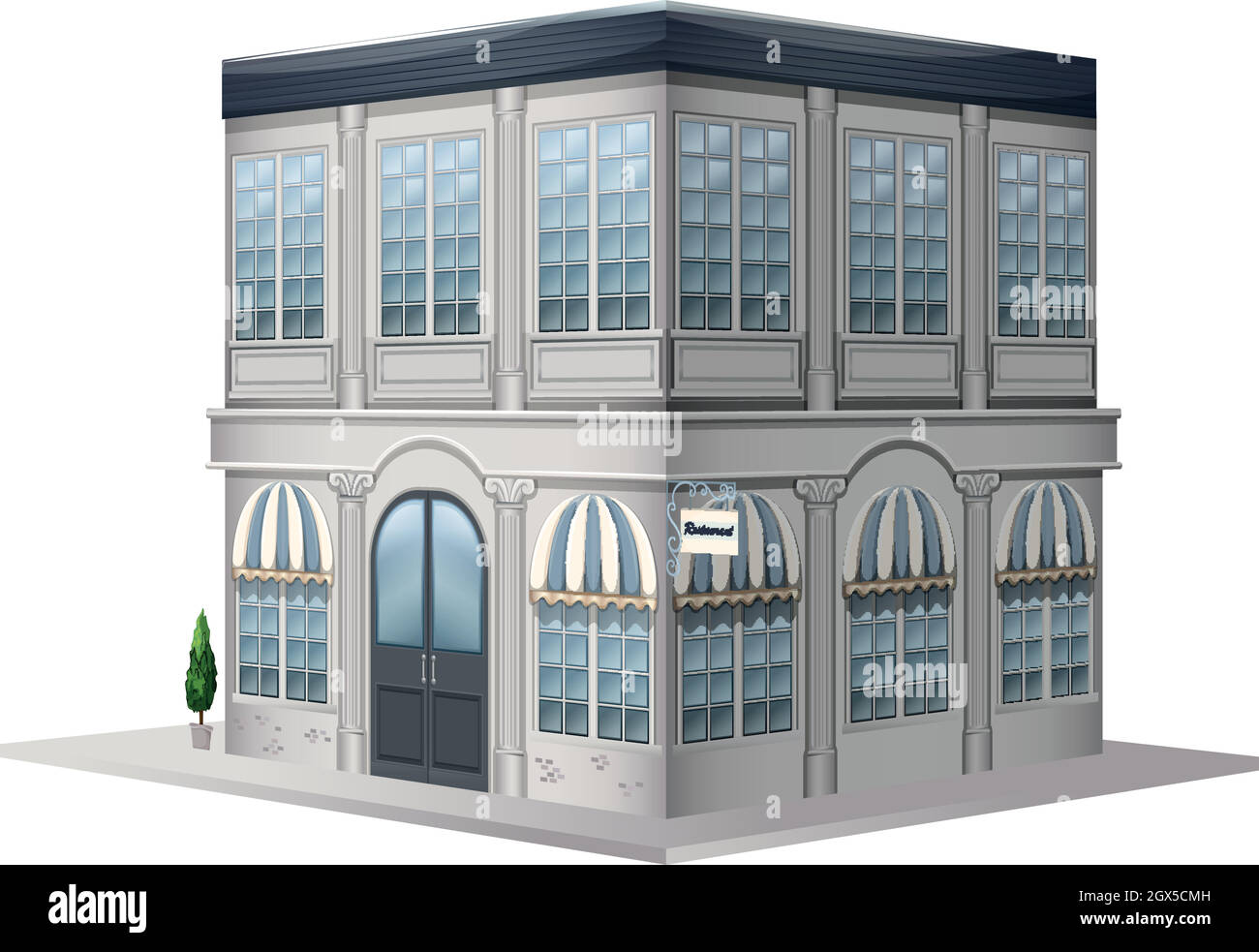Architecture design for building in vintage style Stock Vector Image ...