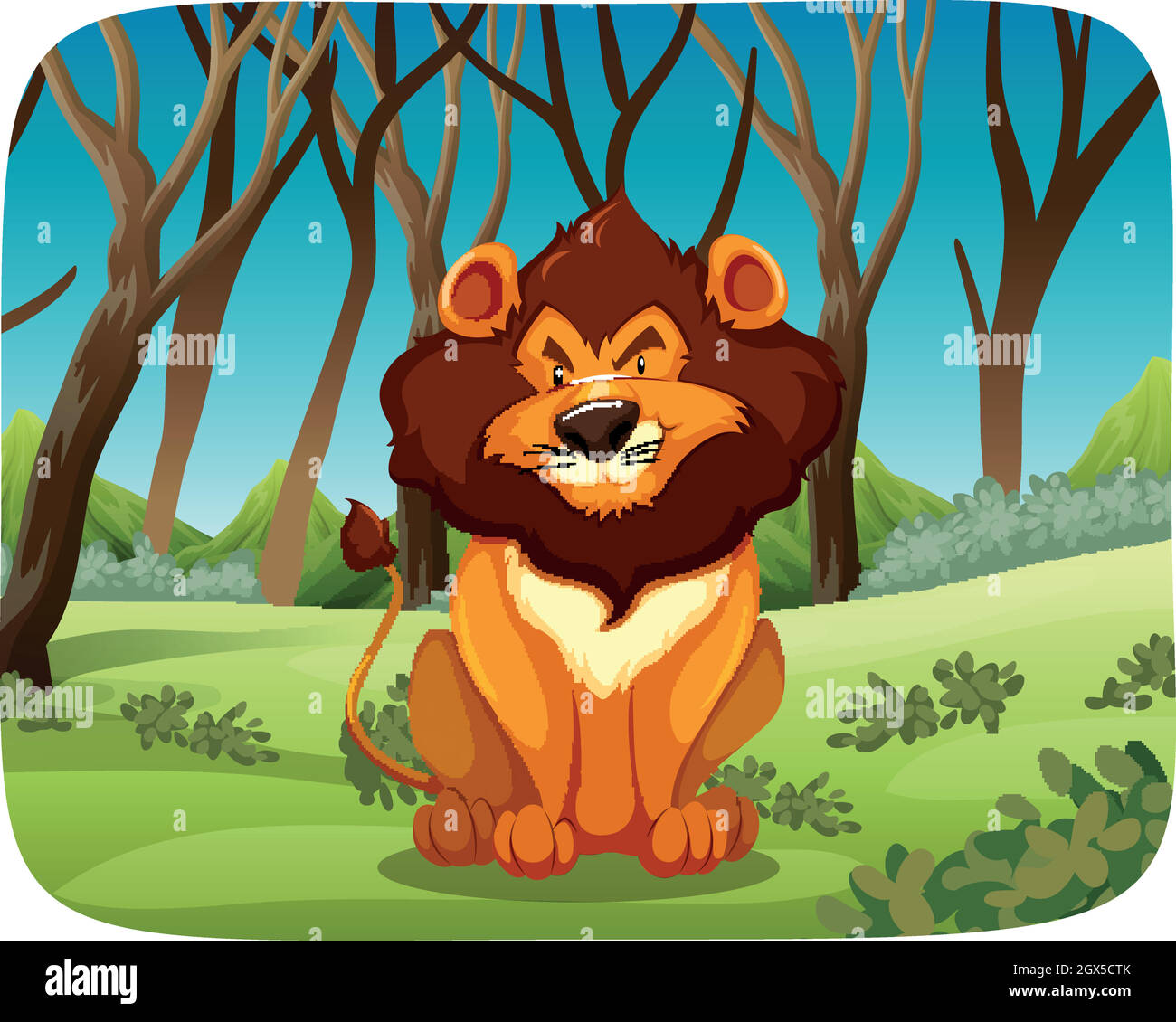 Cartoon lion sitting hi-res stock photography and images - Alamy