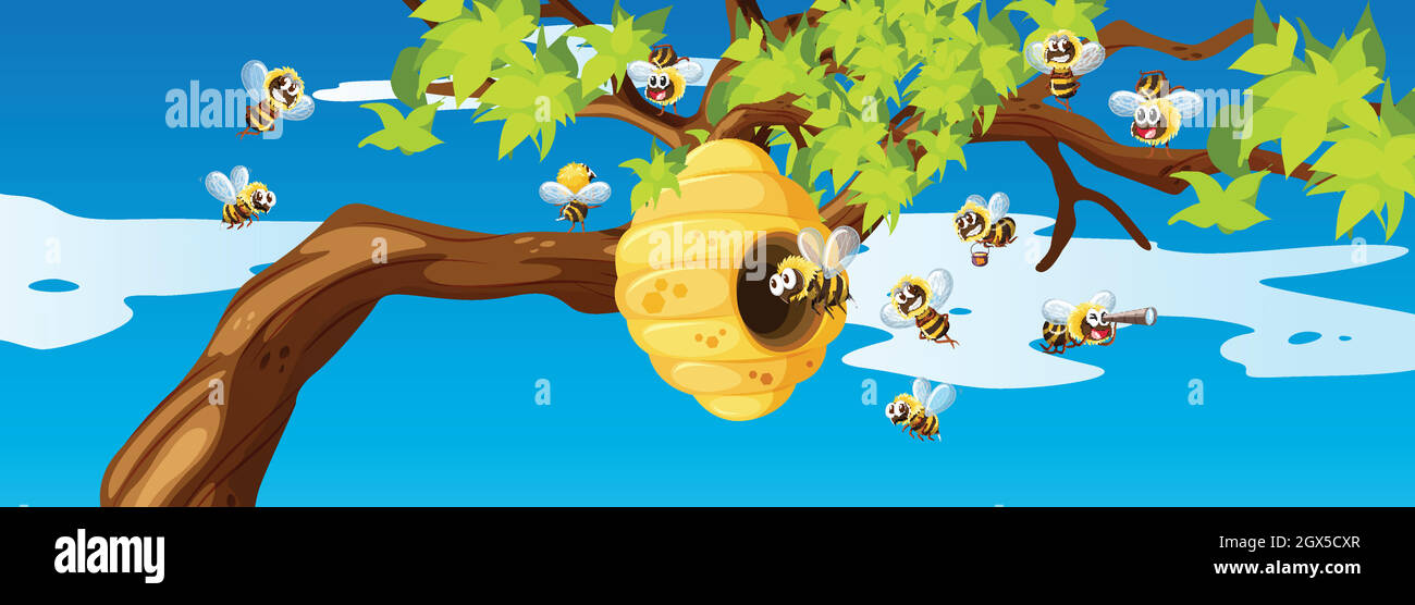 Beehive bees hi-res stock photography and images - Alamy