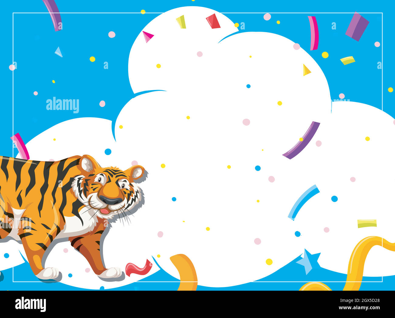 Tiger Party Scene invitation Stock Vector Image & Art - Alamy