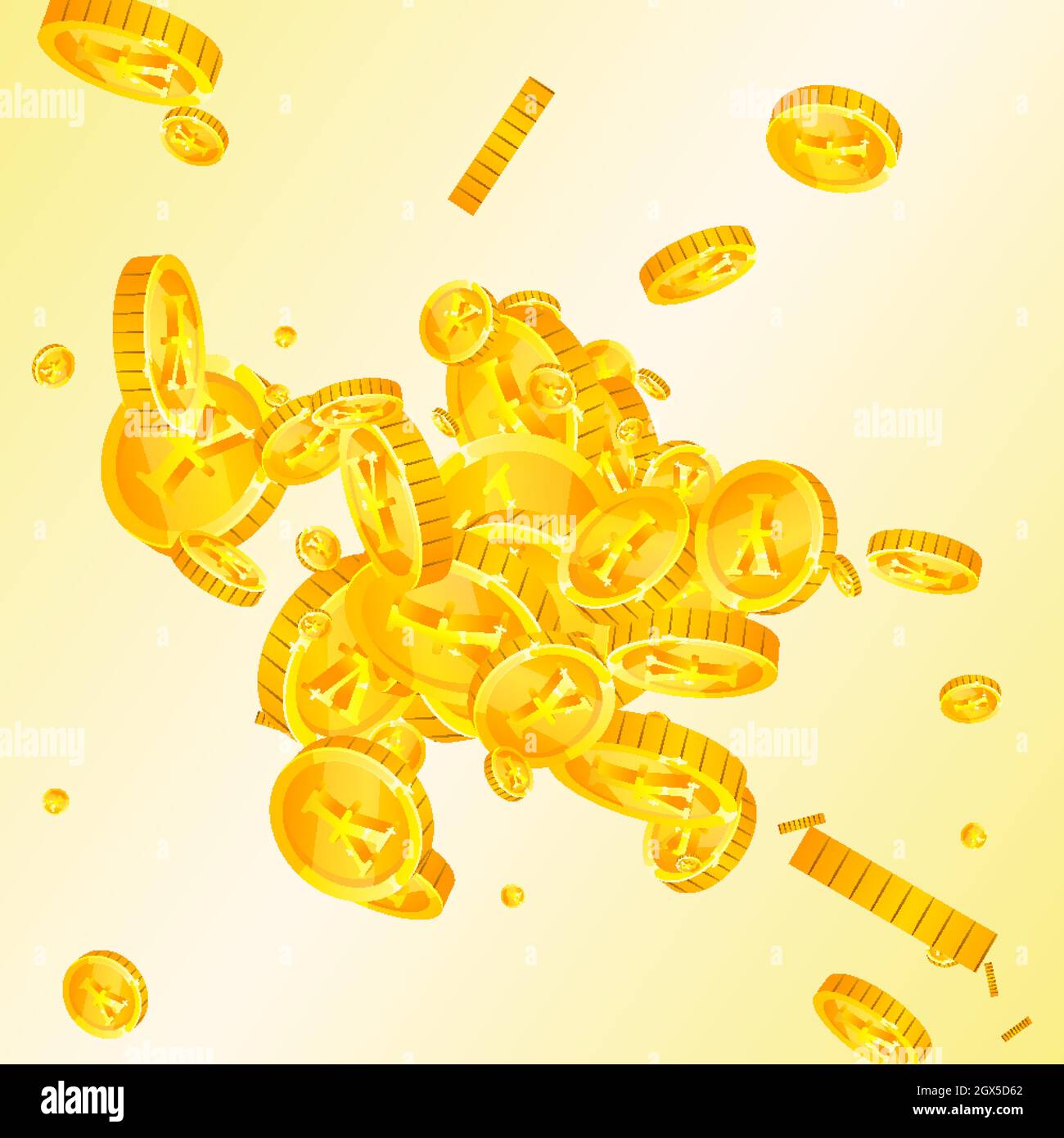 Chinese yuan coins falling. Amazing scattered CNY coins. China money ...