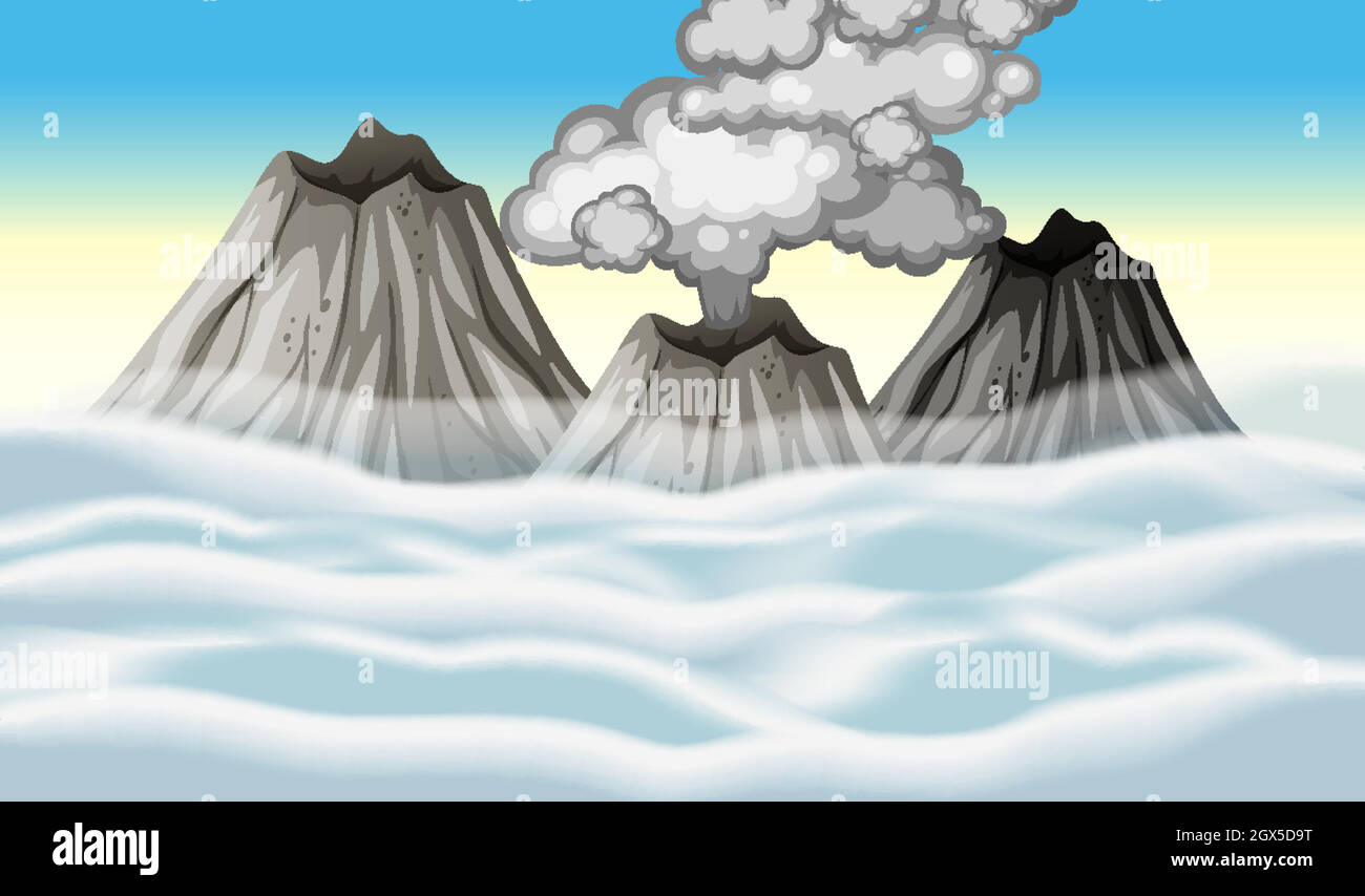 Scenery of clouds in the sky Stock Vector Images - Alamy