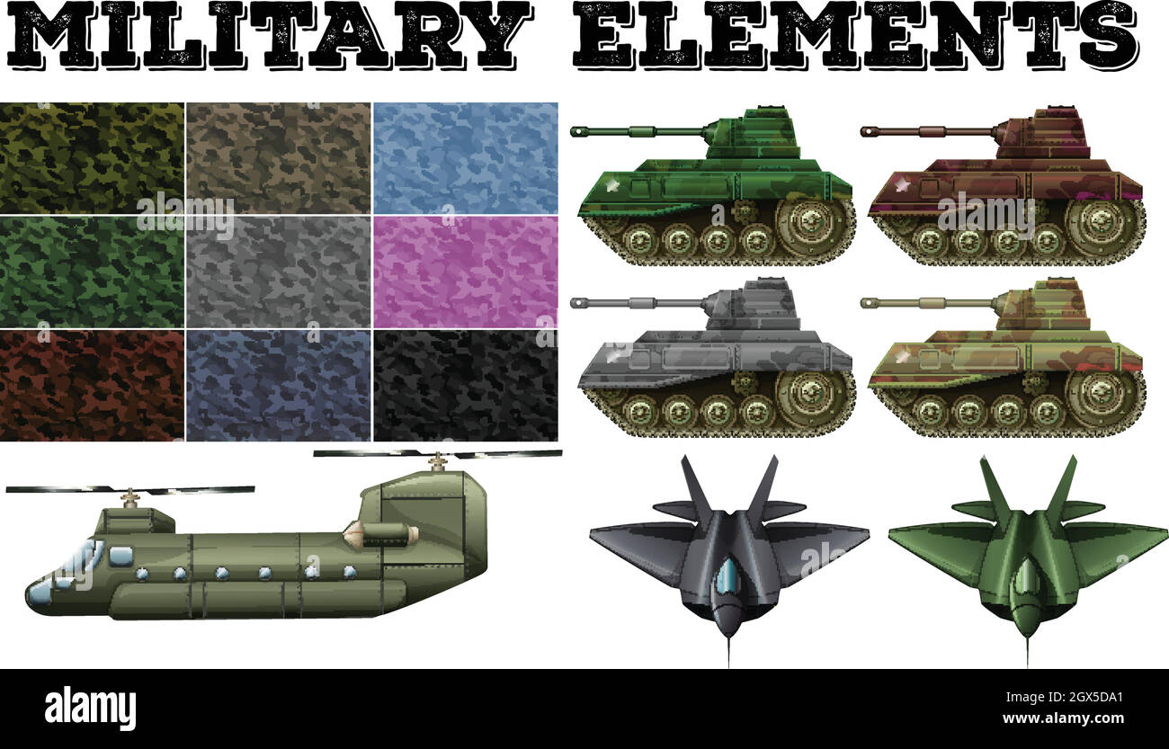 Military theme with tiles and tanks Stock Vector Image & Art - Alamy