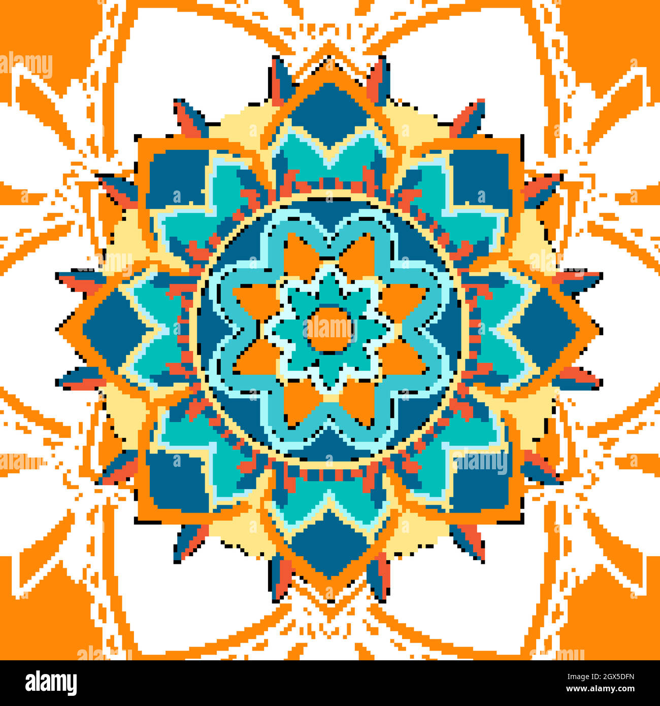 Flower icon illustration orange petals Stock Vector Images - Alamy