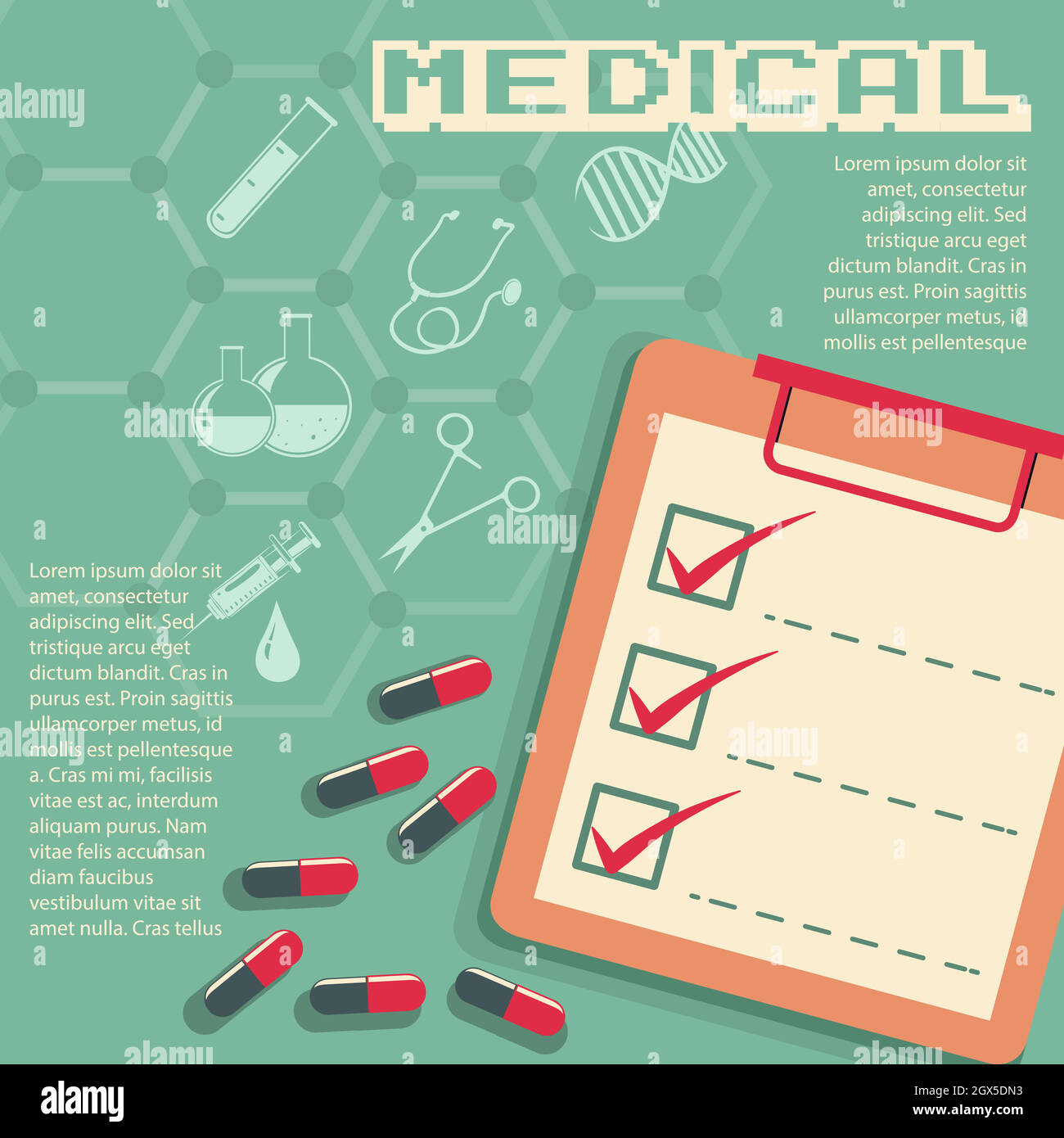 Infographic with medical symbols and text Stock Vector Image & Art - Alamy