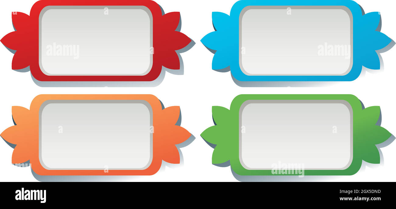 Square label design in four colors Stock Vector Image & Art - Alamy