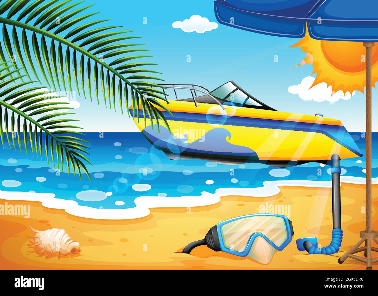 Floating beach Stock Vector Images - Alamy