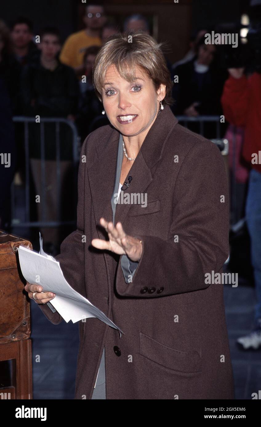 Katie Couric outside NBC's "Today" Show Studio 1A in Rockefeller Plaza ...