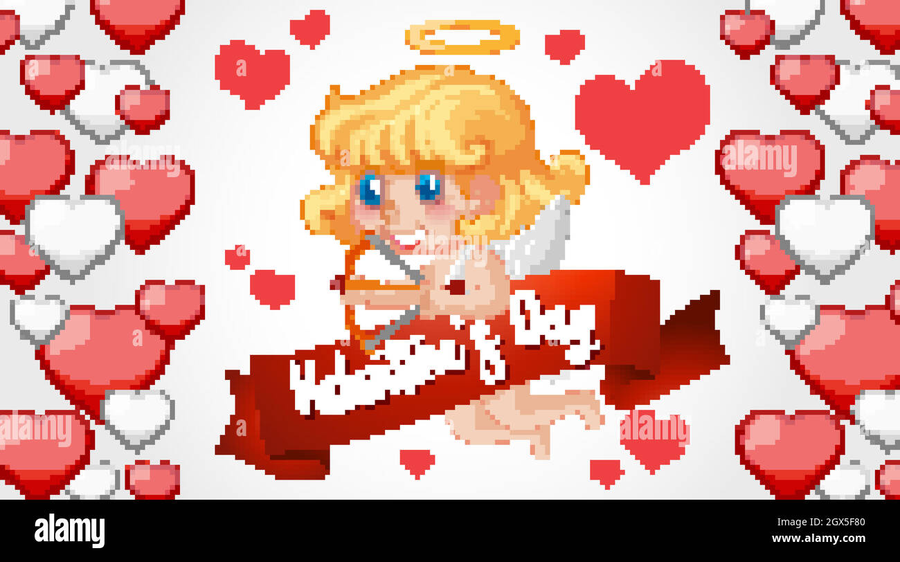 Cupid arrow hearts Stock Vector Images - Alamy