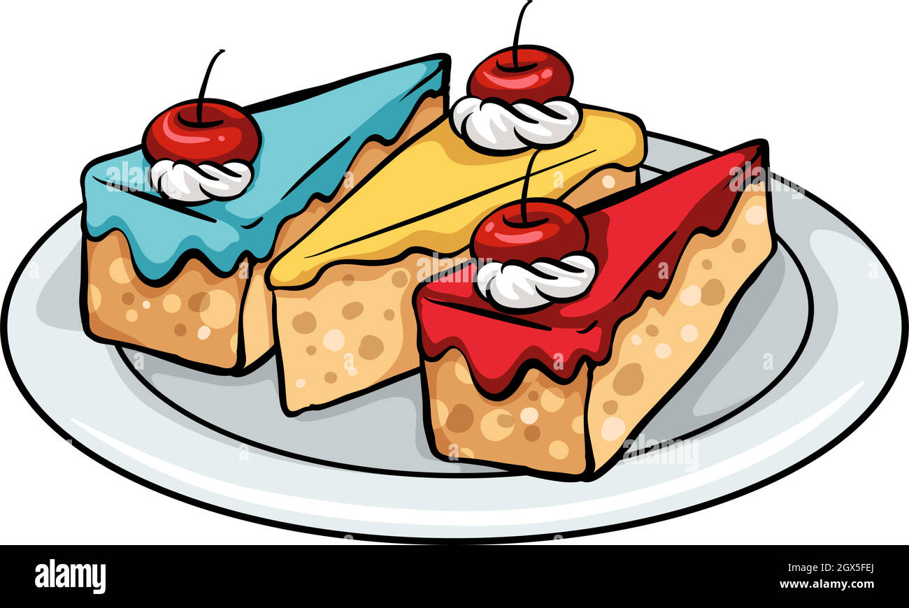 A plate of sellable cakes Stock Vector Image & Art - Alamy