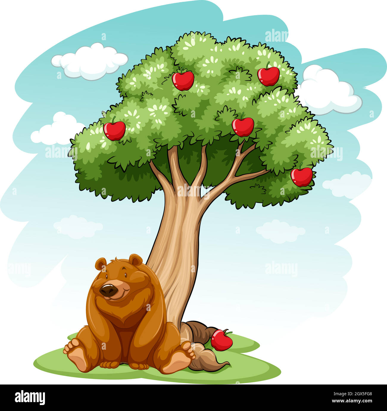 Large brown grizzly bear Stock Vector Images - Alamy