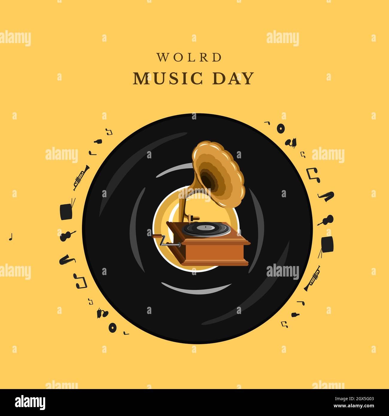 World music day vector vectors Stock Vector Images - Alamy