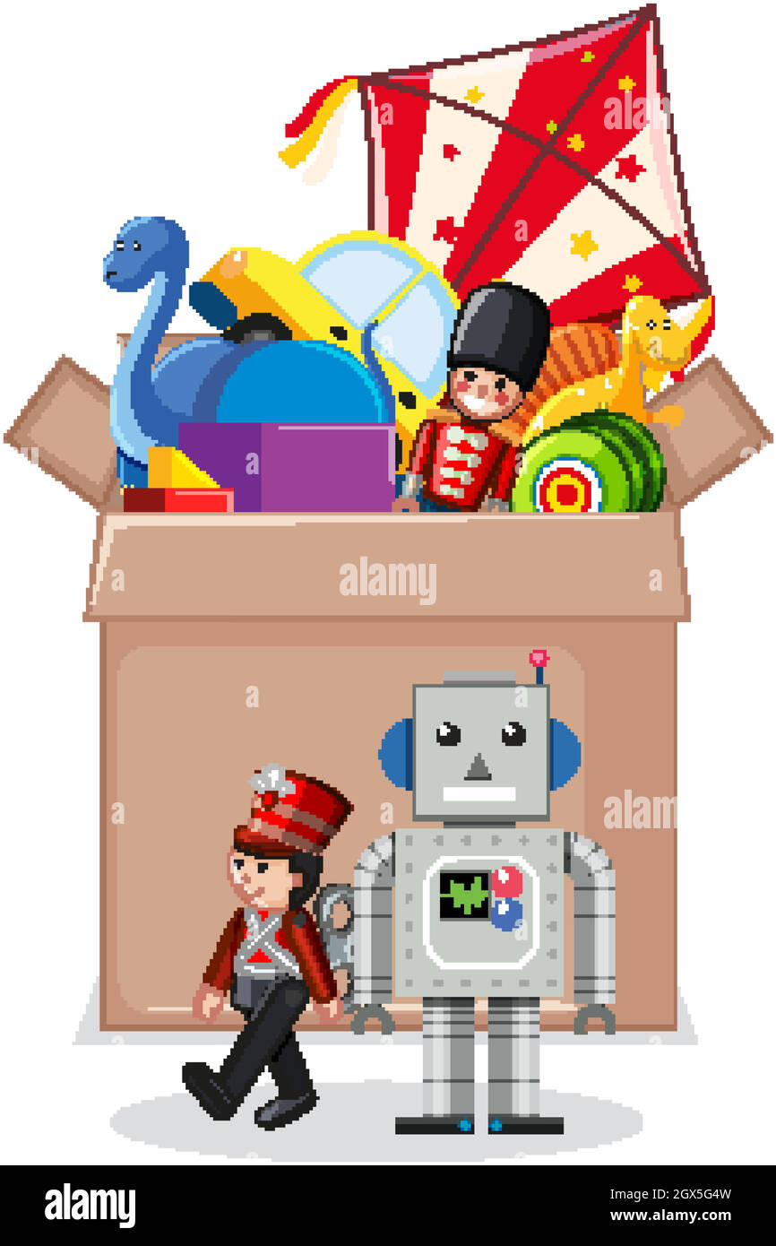 Toy dinosaur box Cut Out Stock Images & Pictures - Alamy