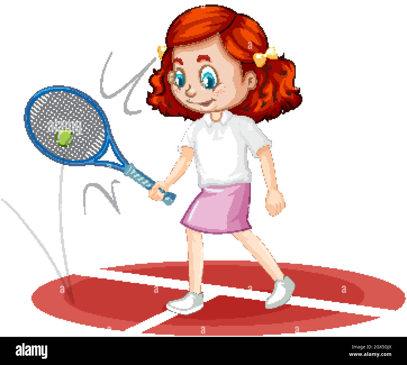 Cartoon woman playing tennis hi-res stock photography and images - Alamy