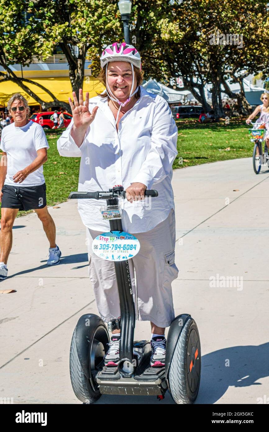 Miami Beach Florida,Lummus Park Serpentine Trail,Hispanic woman female ...