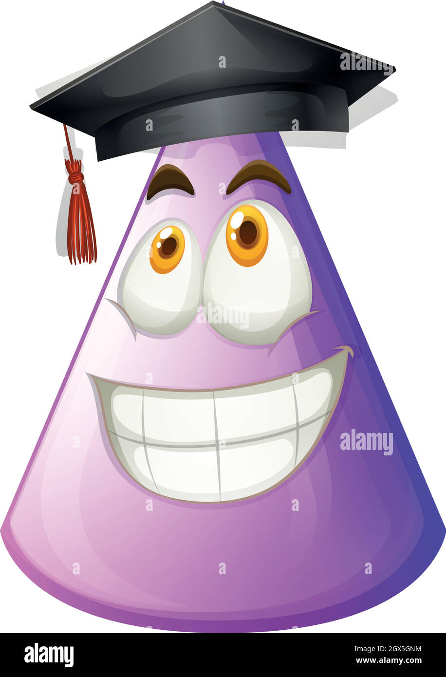 Happy face graduation cap illustration hi-res stock photography and ...