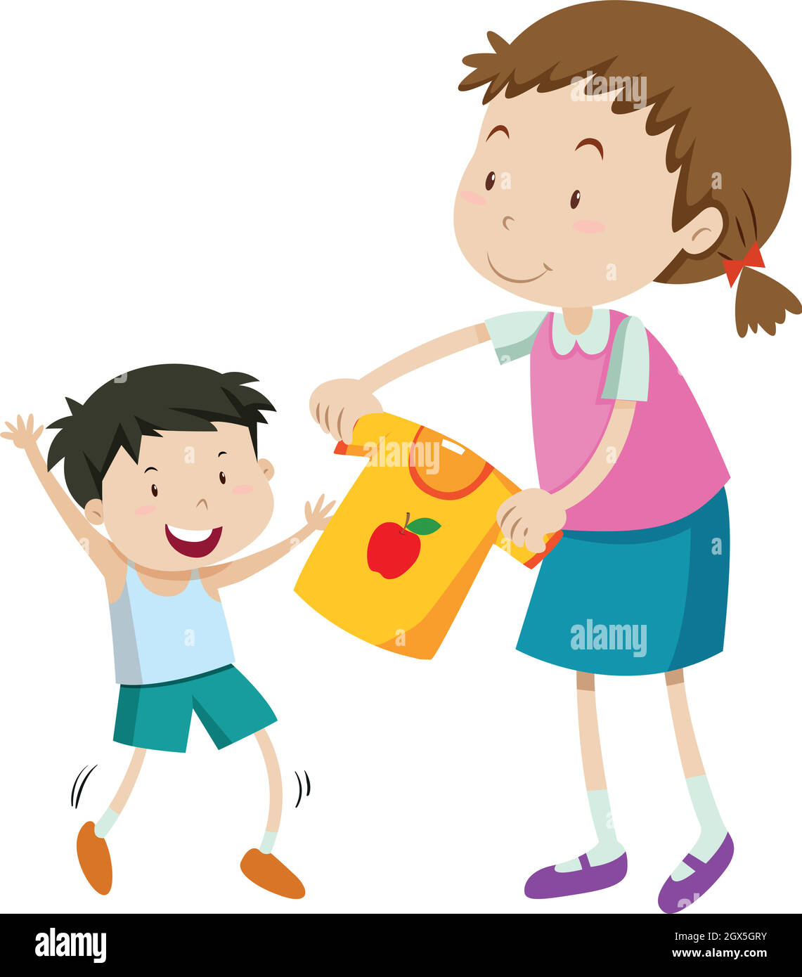 Boy Get Dressed Clipart