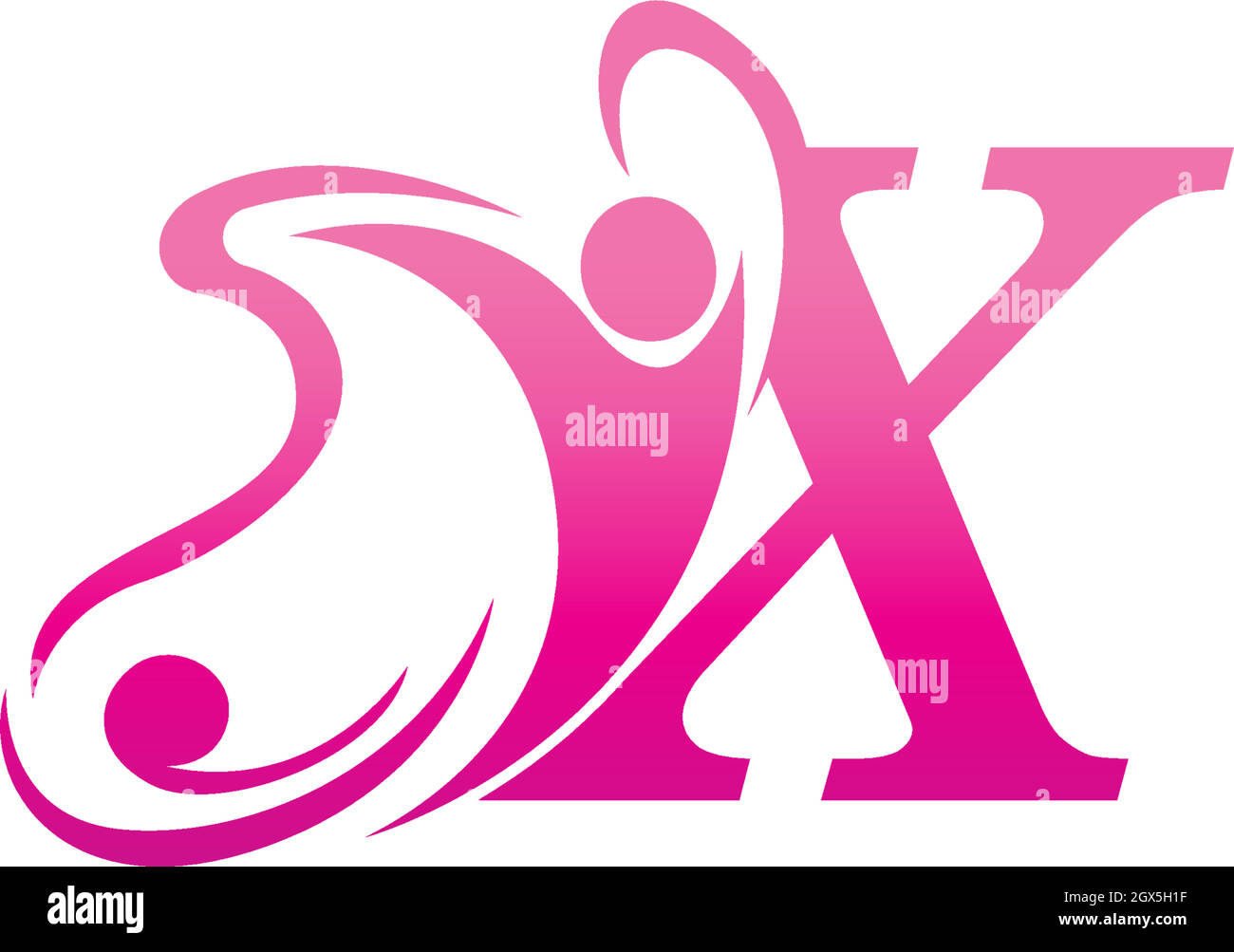 Letter X butterfly and success human icon logo design illustration ...