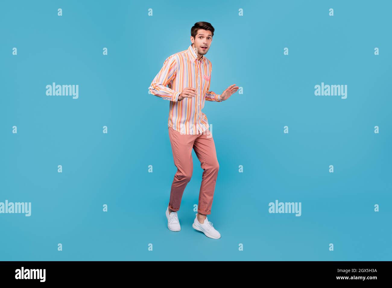 Excited young man walk on hi-res stock photography and images - Alamy
