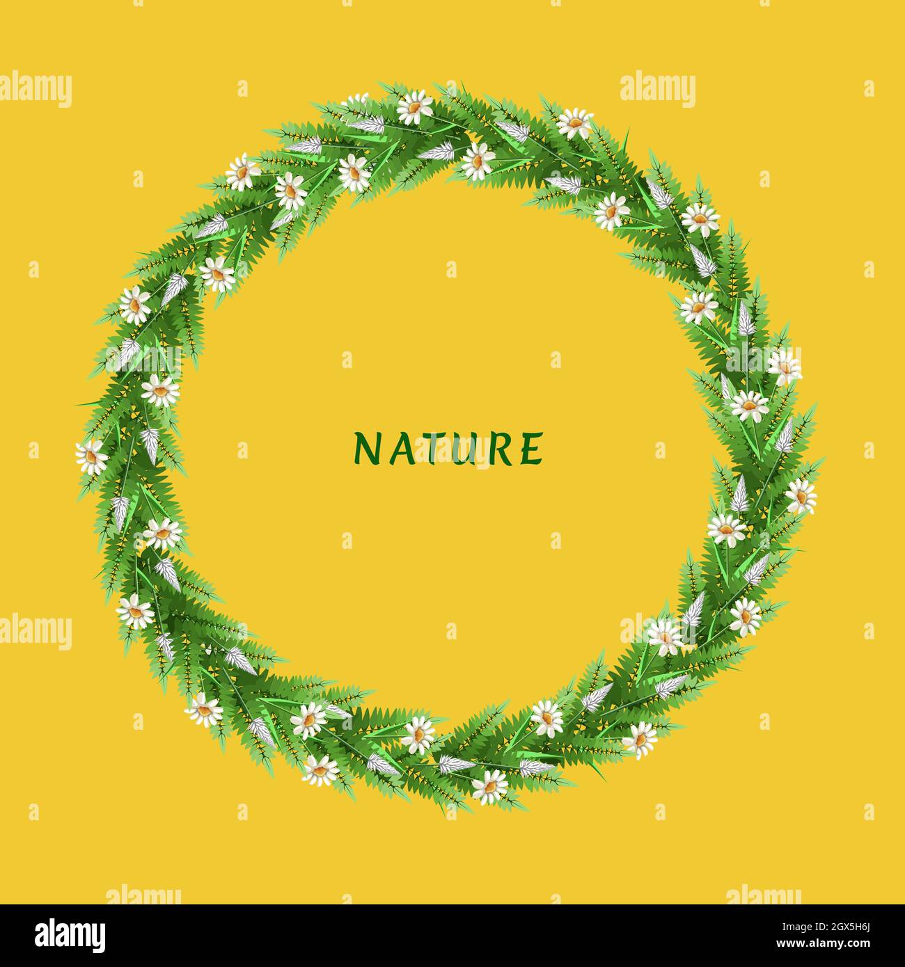 Border frame nature theme illustration hi-res stock photography and ...