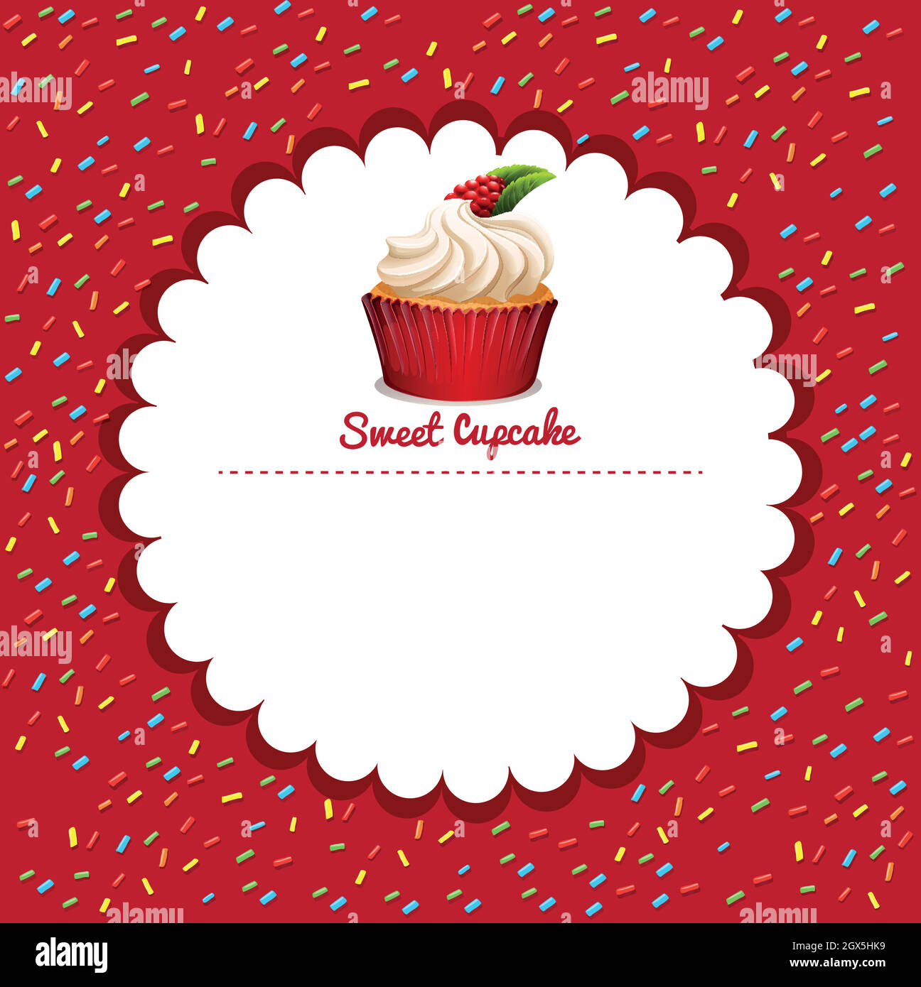 Border design with cupcake Stock Vector Image & Art - Alamy