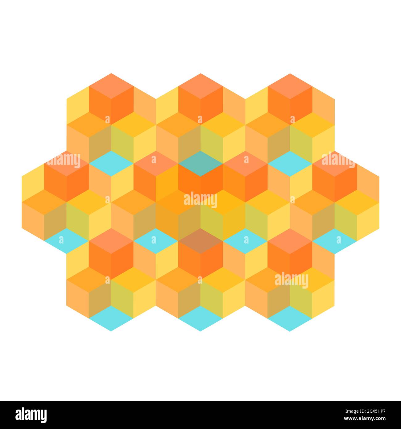 Abstract hexagon color pattern background vector Stock Vector Image ...