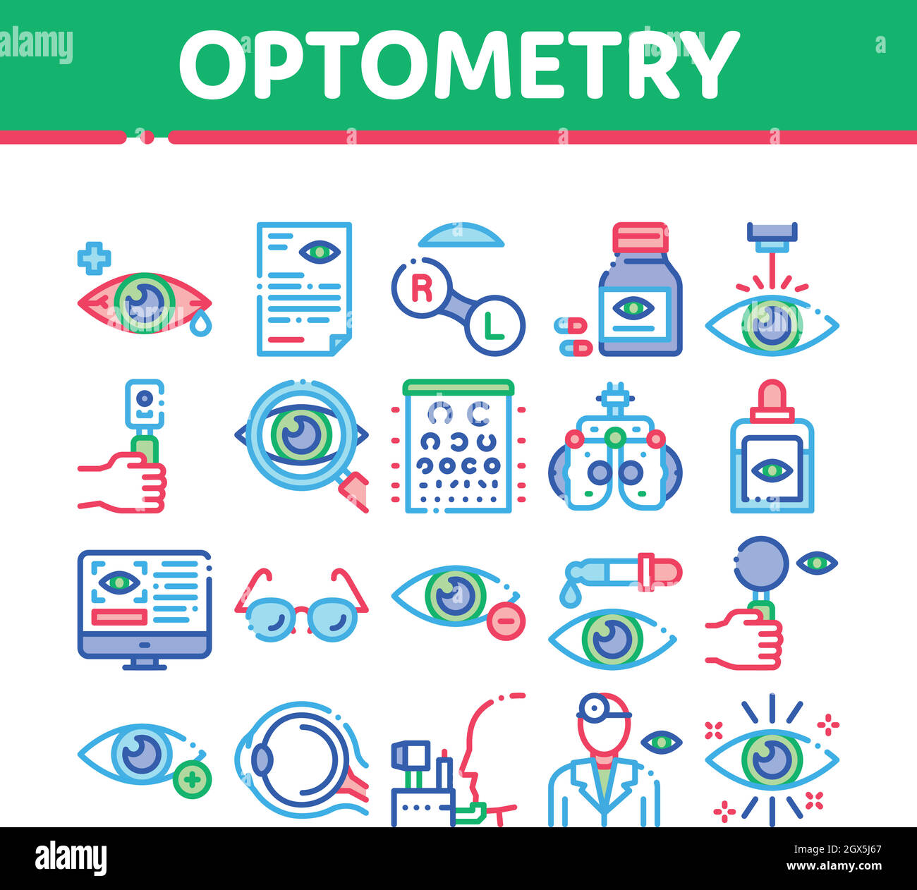 Optometry icons hi-res stock photography and images - Alamy
