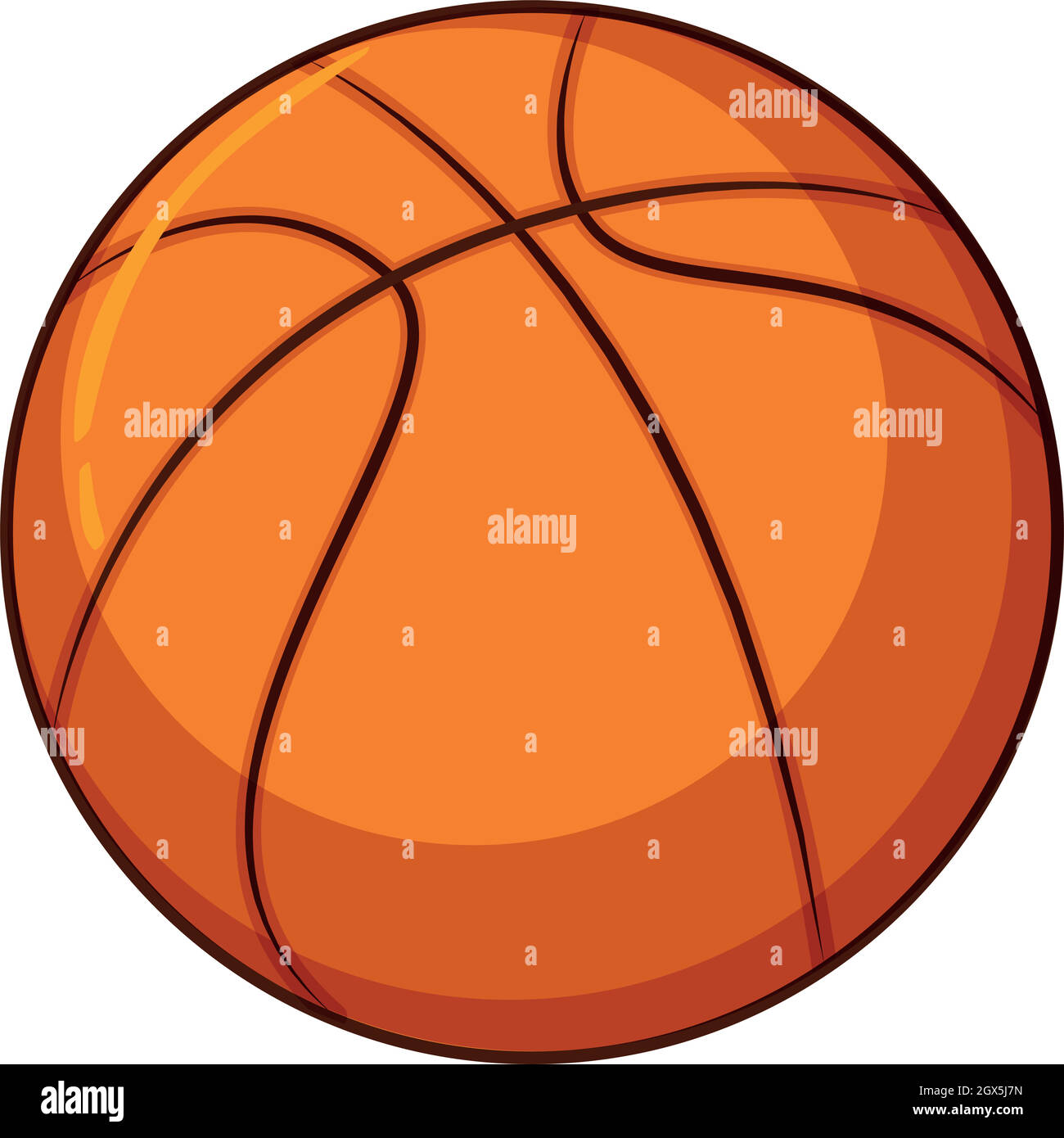 Single basketball on white background Stock Vector Image & Art - Alamy