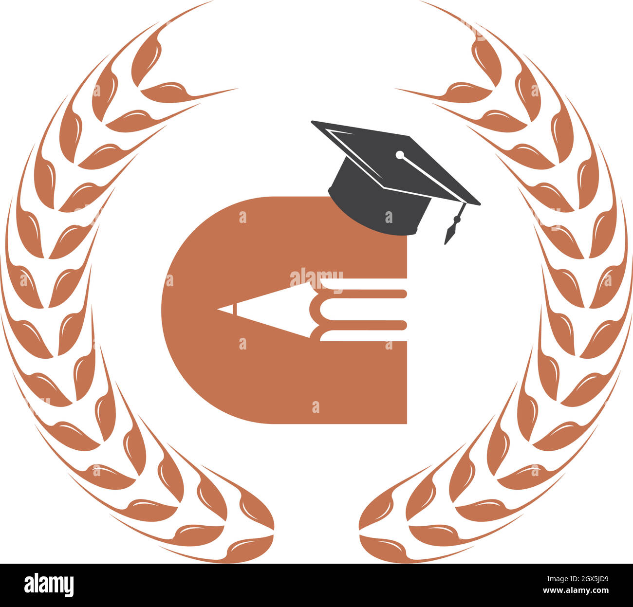 pencil with diploma hat vector illustration icon and logo of education ...