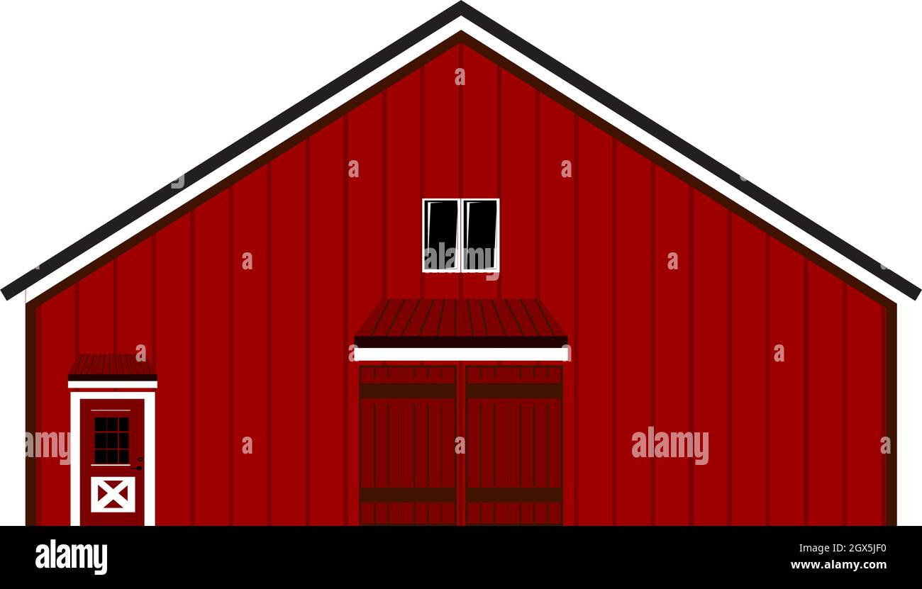 Dutch Barn house illustration Vector on white background Stock Vector ...