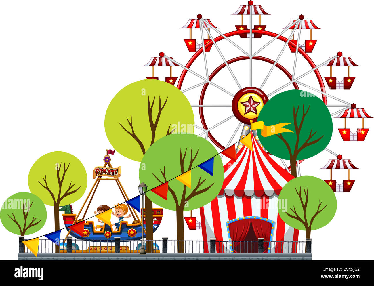 Ride amusement park on Stock Vector Images - Alamy